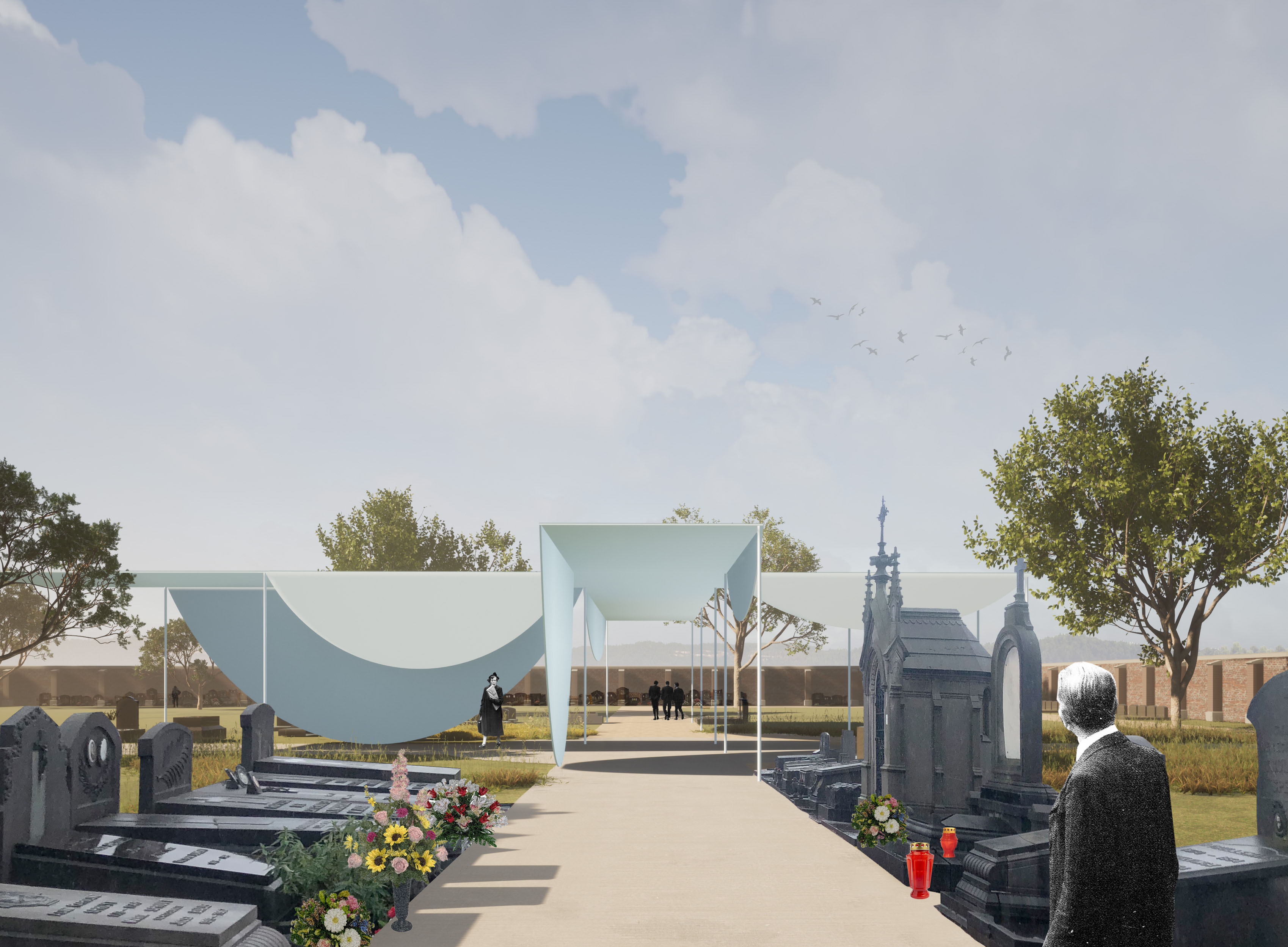 Cemetery Canopy Machelen by Compagnie—O architects